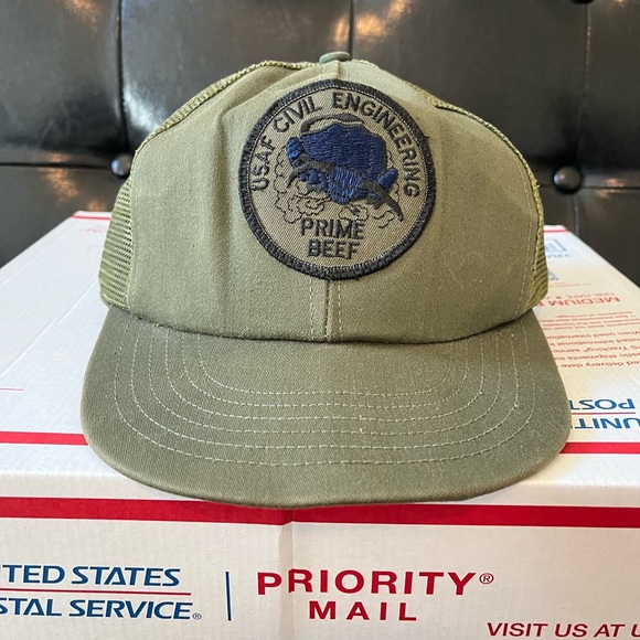 Vintage | Accessories | Vintage Us Air Force Civil Engineering Truckers ...